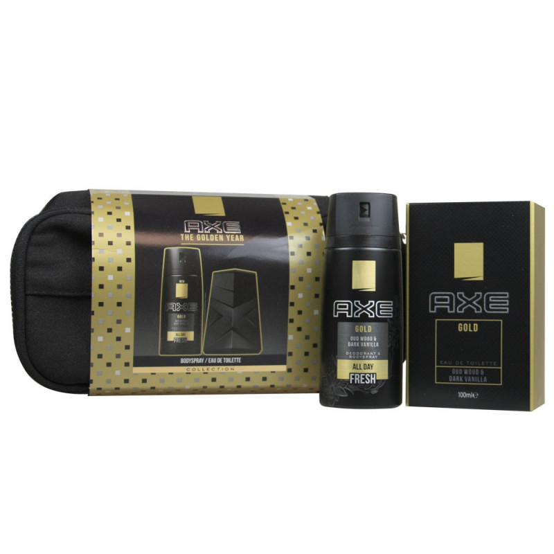 AXE Golden Year toiletry bag. Bodyspray 150 ml. + Eau de toilette 100 ...