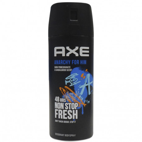 AXE deodorant bodyspray 150 ml. Anarchy for Him Non Stop Fresh ...