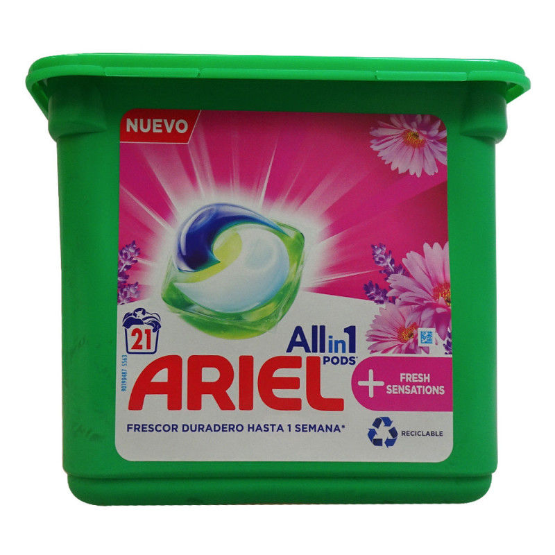 Ariel detergente en cápsulas all in one 21 u. Fresh sensations ...