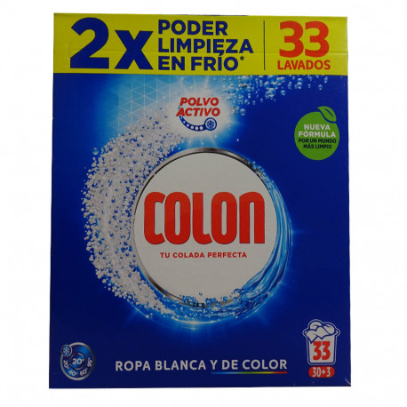 Colon powder detergent 33 dose 1,650 gr. White and color. - Tarraco ...