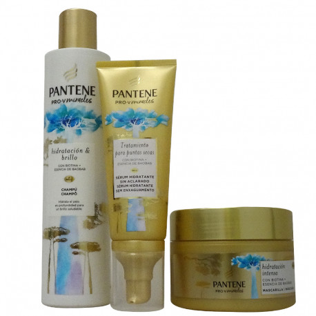 Pantene pack shampoo 225 ml. + Masck 160 ml. + Serum. Minerals with ...