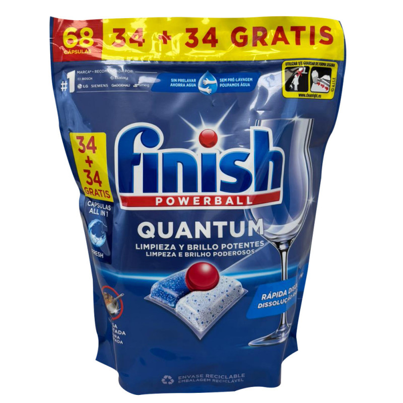 Finish dishwasher powerball 34+34 u. Quantum cleanliness & shine ...