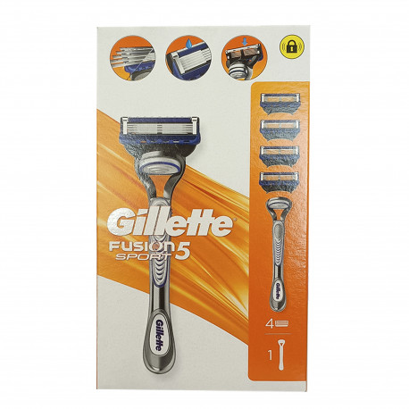 Gillette Fusion 5 razor 5 blades 1 u. + 4 refills. Sport. - Tarraco ...