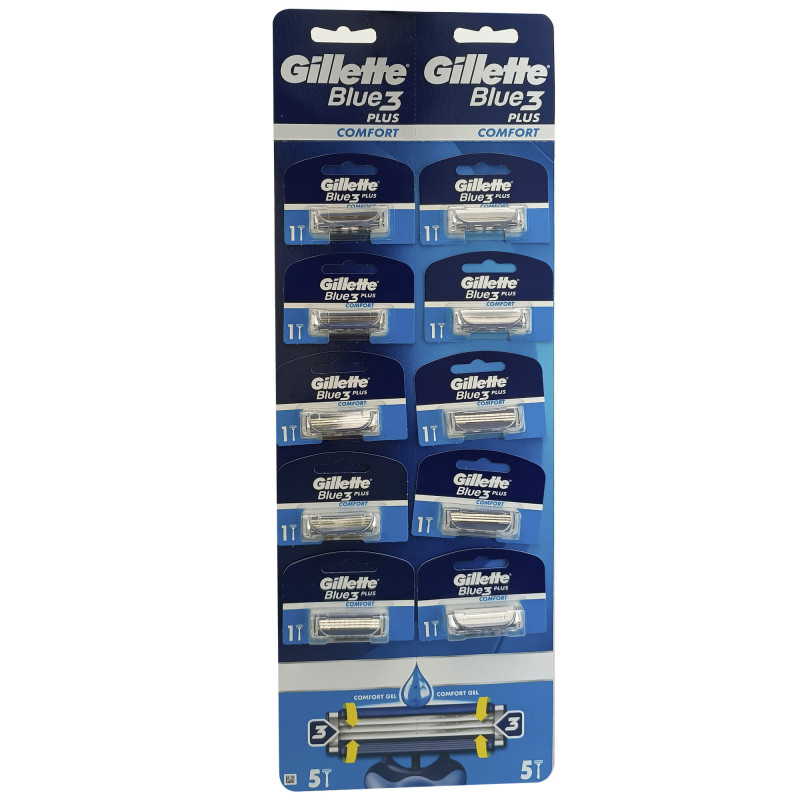 Gillette Blue 3 plus razor 10 u. Comfort Blister. - Tarraco Import Export
