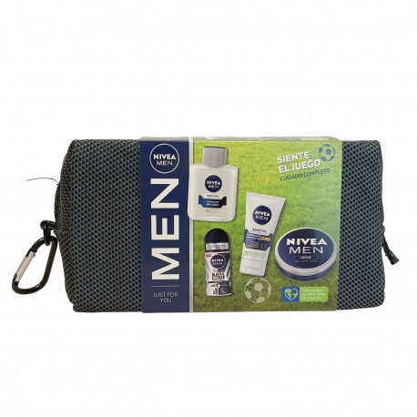 Nivea toiletry bag. Men Eurocopa. After shave + roll-on deodorant ...